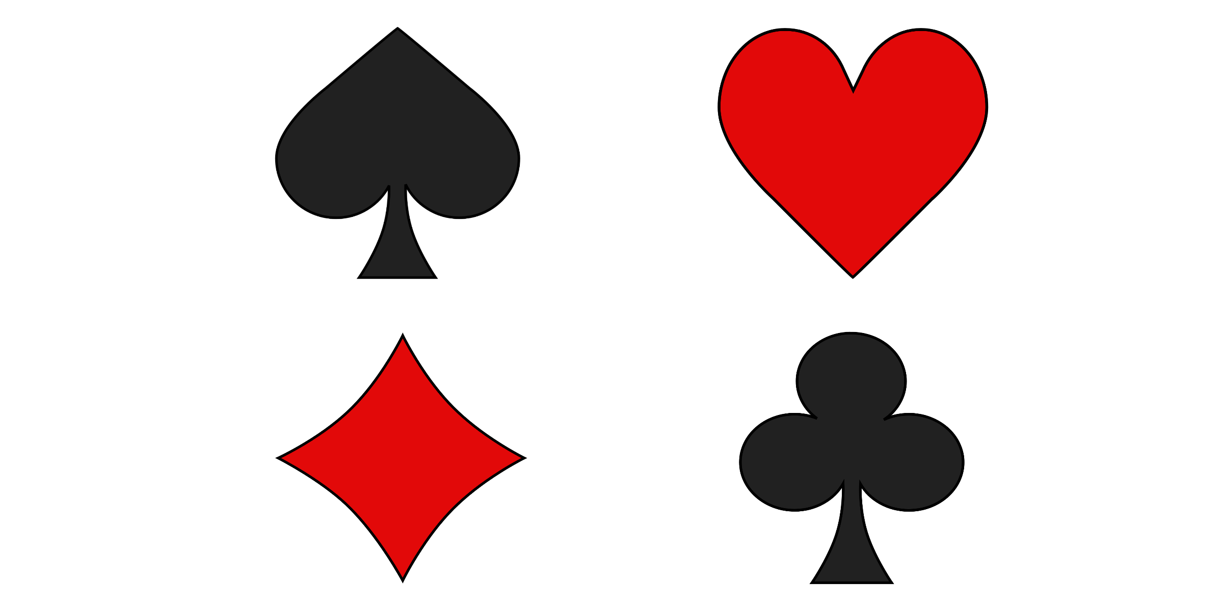 Couleurs des cartes à jouer - Agence web Adilade